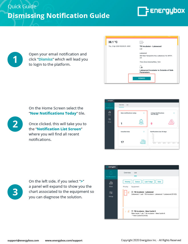 Dismiss Notifications - Energybox