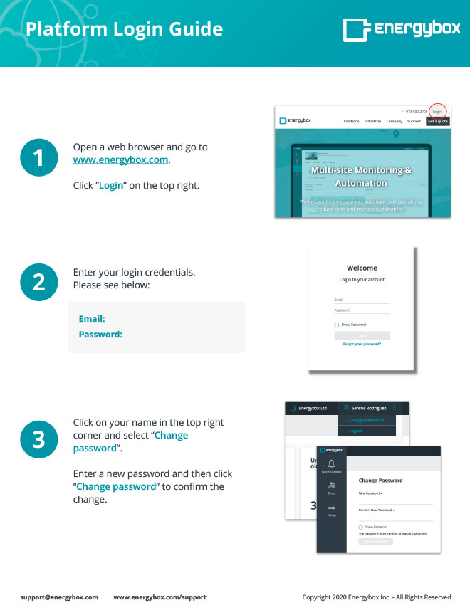 Platform Login Guide - Energybox